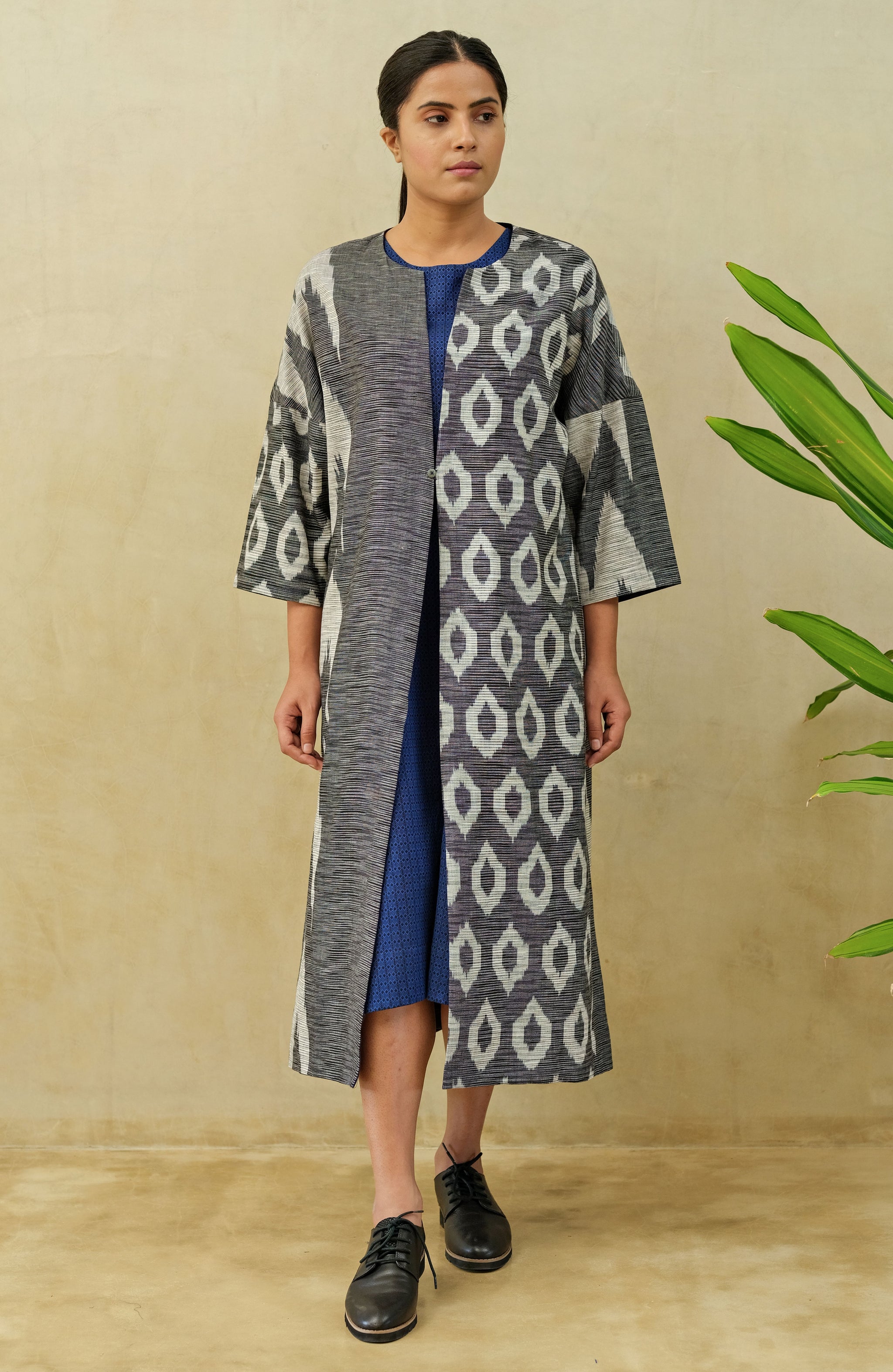 Buy IKAT Storm Robe - Cotton | Hand-woven Ikat by Translate